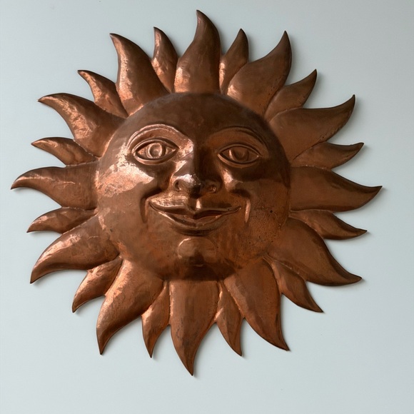 Source Unknown | Accents | Vintage Copper Sun Hanging Mold Gallery Wall ...